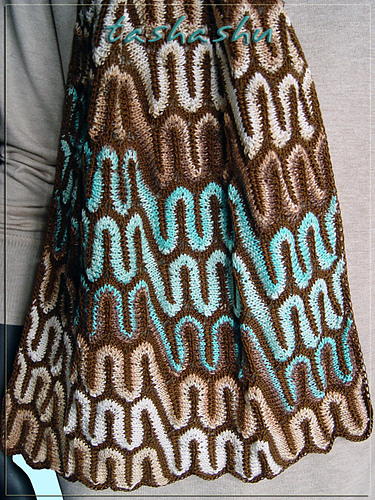 Ravelry: Knitted Scarf “PAMIR” pattern by Svetlana Gordon
