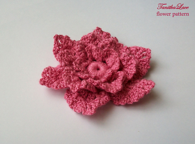 Ravelry: Tashatan740's Crochet flower brooch, pattern. How to make!