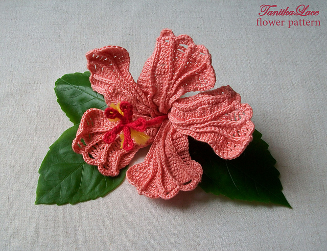 Ravelry: Tashatan740's Pattern Hibiscus Crochet Flower How to make flower