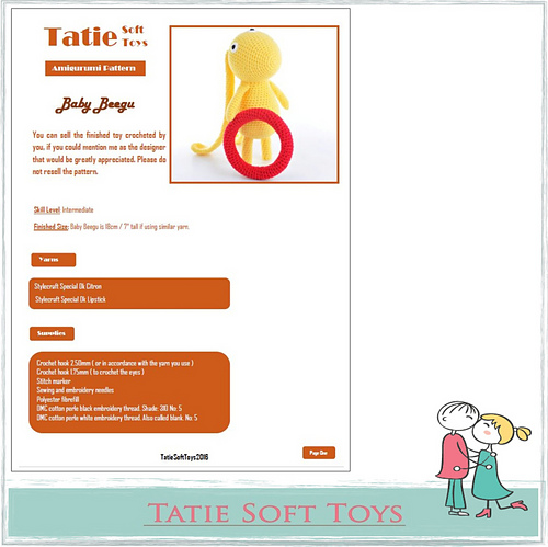 Ravelry: Beegu Amigurumi pattern by Tatie