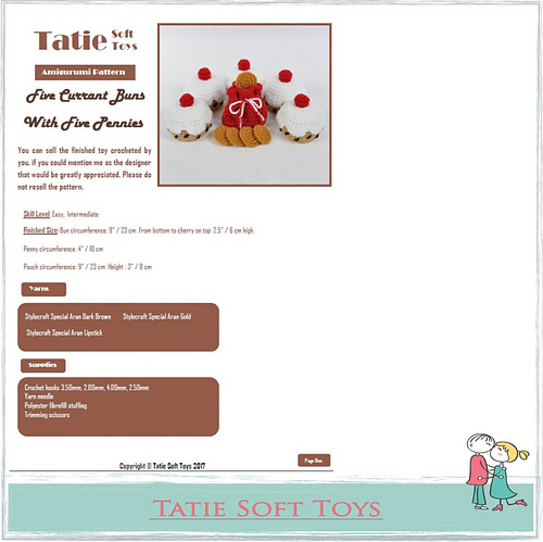 Ravelry: Five Currant Buns Pennies Pouch pattern by Tatie