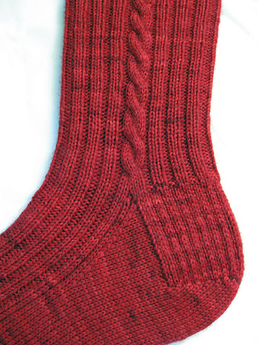 Ravelry: Basic Cabled Socks pattern by Brainylady