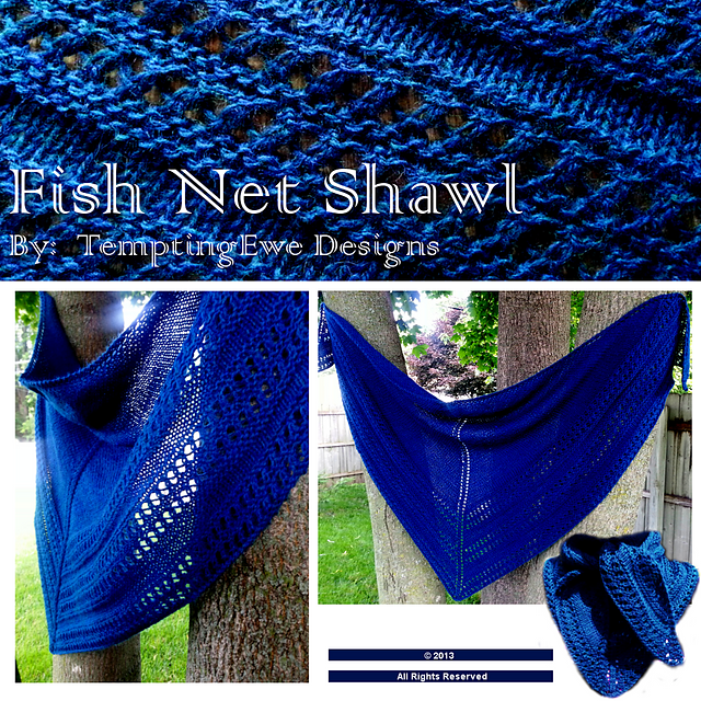 Ravelry: Fish Net Shawl pattern by TemptingEwe Designs