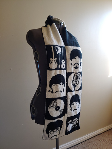 All you need is yarn! (The Beatles scarf) : r/knitting