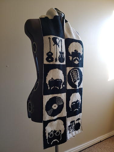 All you need is yarn! (The Beatles scarf) : r/knitting