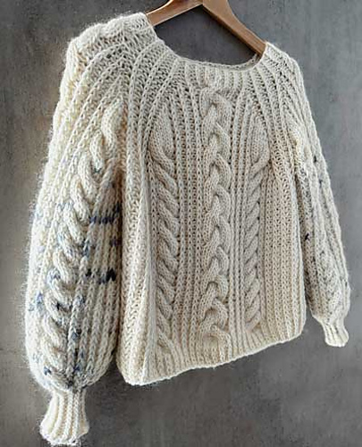 Ravelry: Cables And Brioche Sweater pattern by Melanie Reinert