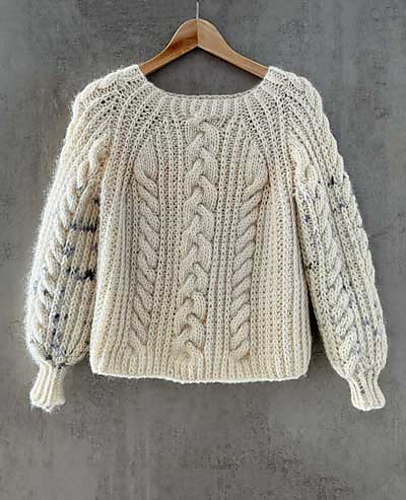 Ravelry: Cables And Brioche Sweater pattern by Melanie Reinert