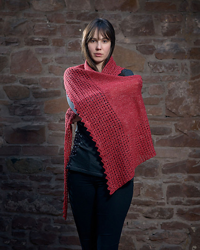 Ravelry: Elongated Triangular Lace Shawl pattern by The Fibre Co.