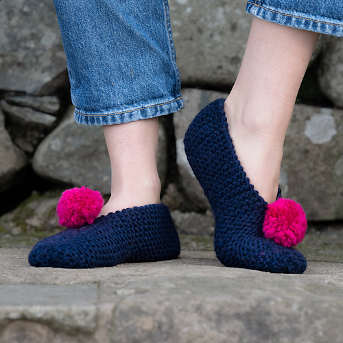 Ravelry: Flushed Feet Slippers pattern by Kate Atherley