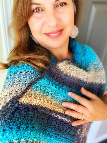 Ravelry: Onawa Trestle Wrap pattern by The Happy Peapod
