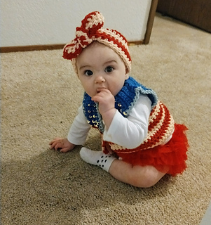Ravelry: Merica'! Baby Vest pattern by Jenna Maverick