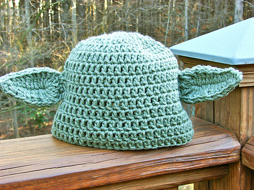 Ravelry: Yoda Inspired Hat with Wired Ears pattern by Amanda Lillie