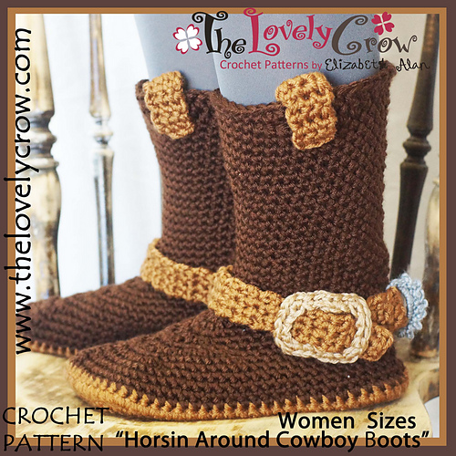 Ravelry: Horsin' Around Cowboy Boots pattern by Elizabeth Alan