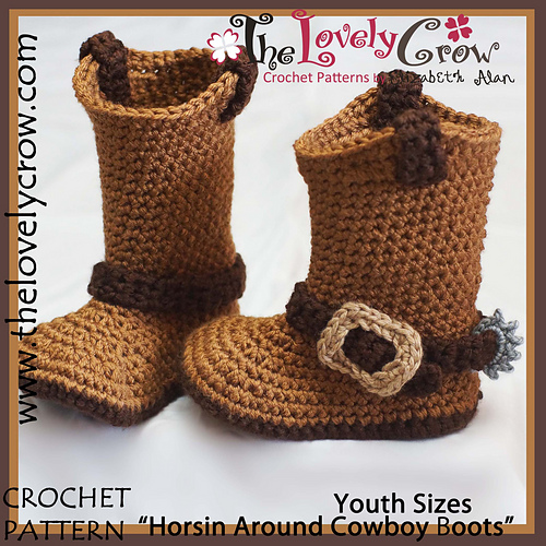 Ravelry: Horsin' Around Cowboy Boots pattern by Elizabeth Alan