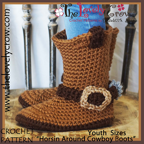 Ravelry: Horsin' Around Cowboy Boots pattern by Elizabeth Alan
