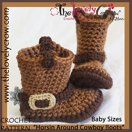 Ravelry: Horsin Around Cowboy Boots pattern by Elizabeth Alan