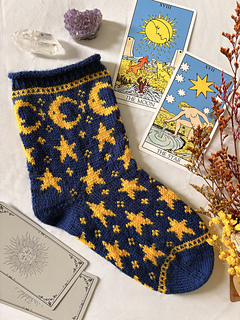 Ravelry: The Moonspell Socks pattern by Marjoram Knits
