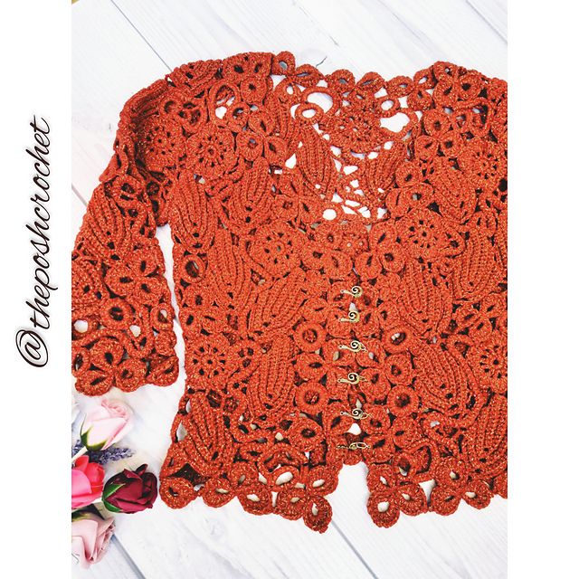 Ravelry: ThePoshCrochet's Irish lace cardigan Flamenco