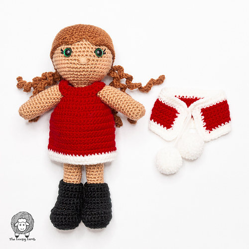 Ravelry: Festive Crochet Christmas Doll Dress & Shawl pattern by Ashley ...