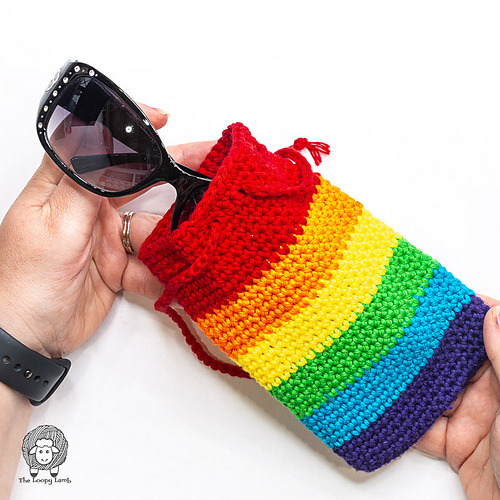 Ravelry: Rainbow Crochet Glasses Case pattern by Ashley Parker