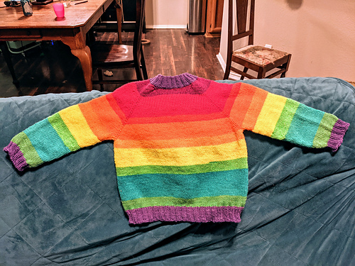 Ravelry: Thierrys' Rainbow Raglan