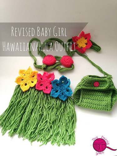 Ravelry: Newborn Baby Girl Hawaiian Outfit pattern by Britney Hannaford