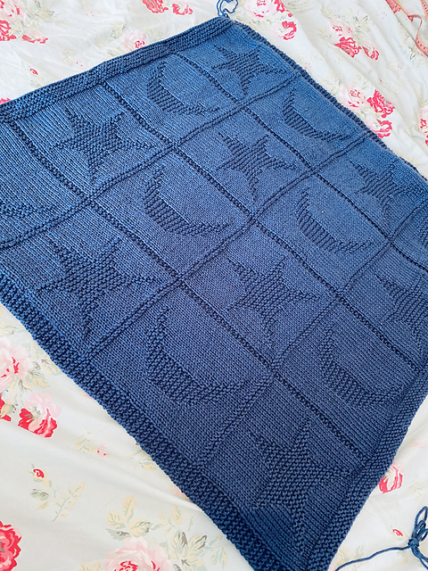 Ravelry: Moon and Star Blanket pattern by Knit Sew Make