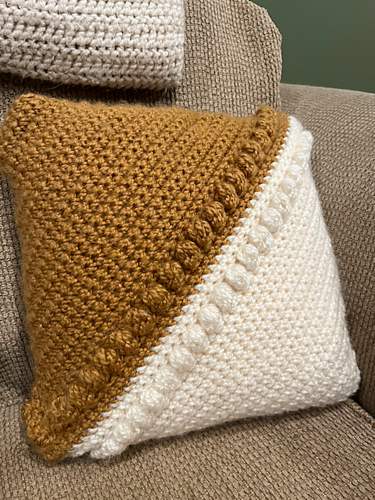 Ravelry: Diagonal Bobble Pillow pattern by Stacey Roman