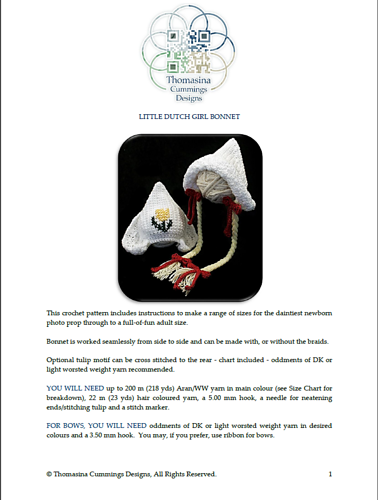 Ravelry: Little Dutch Girl pattern by Thomasina Cummings Designs