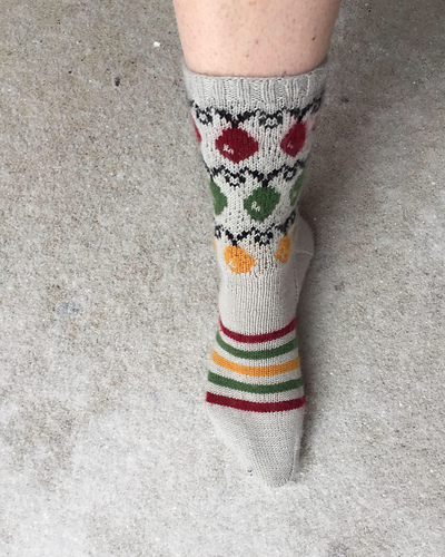 Ravelry: Vintage Christmas Light Socks pattern by Sarah L Kelly