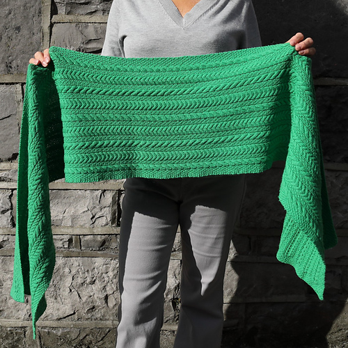 Ravelry: Irish Moss And Cables Shawl pattern by Svetlana Kolesova