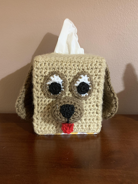 Ravelry: Dog Tissue Box Cover pattern by Melanie Morrison