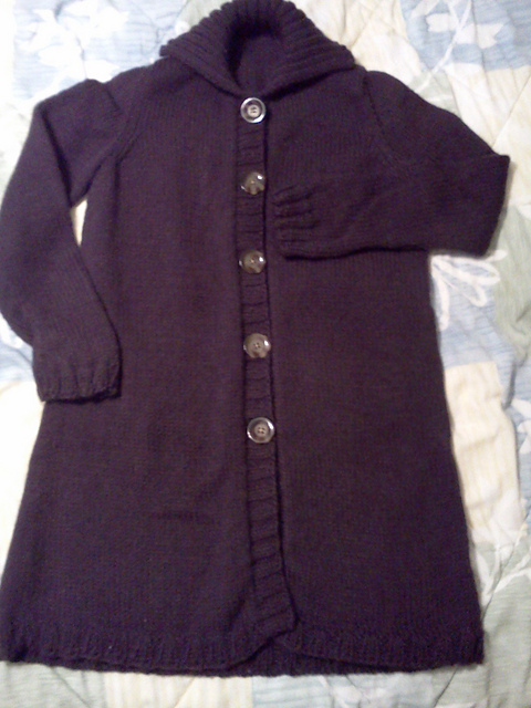 Ravelry: Long Cardigan with Flared Sleeves pattern by Patons