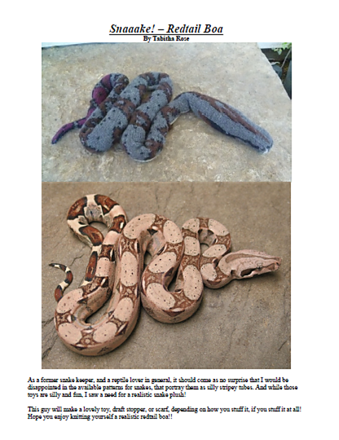 Ravelry: Snaaake! - Red Tail Boa pattern by Tabitha Rose