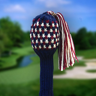 Ravelry: Topazzi's Worsted Patiotic Mosaic Rib Golf Club Cover