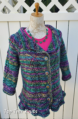 Ravelry: Diamond Winter Cardigan pattern by Top Tier Knits
