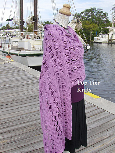 Ravelry: Any Day Lace Wrap pattern by Top Tier Knits