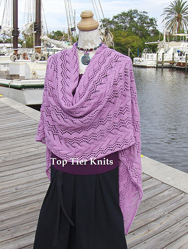 Ravelry: Any Day Lace Wrap pattern by Top Tier Knits