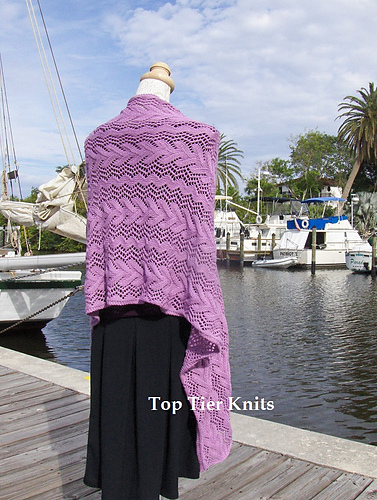 Ravelry: Any Day Lace Wrap pattern by Top Tier Knits