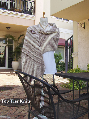 Ravelry: Sidewalk Cafe Wrap pattern by Top Tier Knits