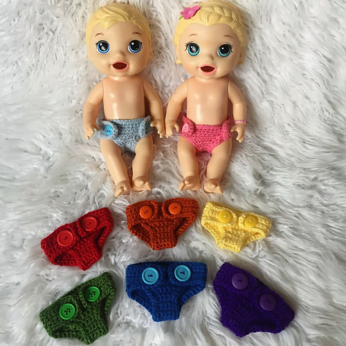 Ravelry: Small Doll Diaper pattern by Victoria Stewart