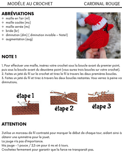 Ravelry: Cardinal Bird with Santa Hat pattern by Tory Pace