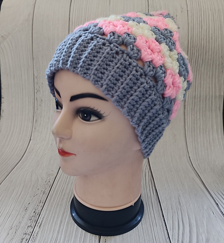 Ravelry: Granny Diamond Beanie pattern by Sulaimon Toyyibah