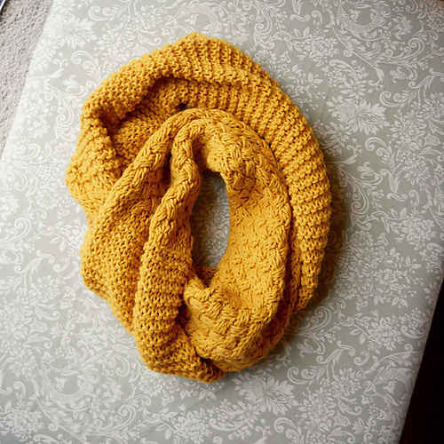 Ravelry: Yellow Brick Cold Cowl pattern by Tracey Galloway