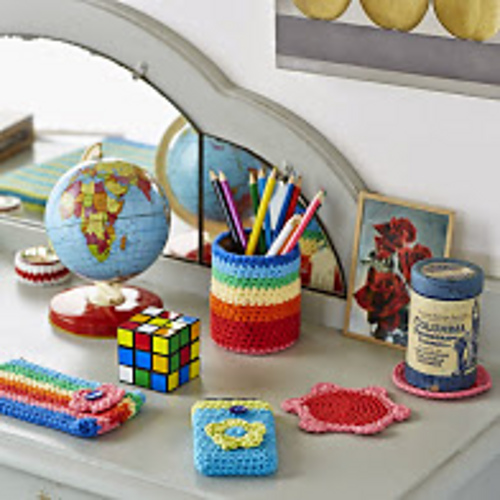 Ravelry: Rainbow Desk Set pattern by Tracey Todhunter