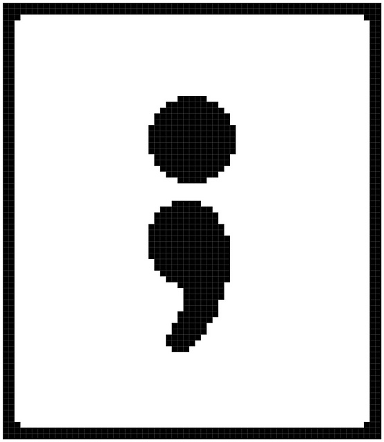 Ravelry: Semicolon graph pattern by KnotsinYarn
