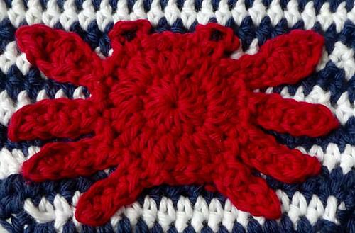 Ravelry: Crab Applique pattern by Laura Brian