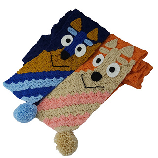 Ravelry: Bluey Bingo Heeler Scarf Both pattern by Sheila Browning