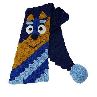 Ravelry: Bluey Heeler Scarf C2C pattern by Sheila Browning