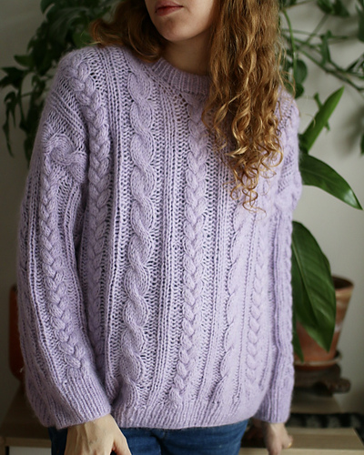 Ravelry: comfy cable sweater pattern by Trust the mojo
